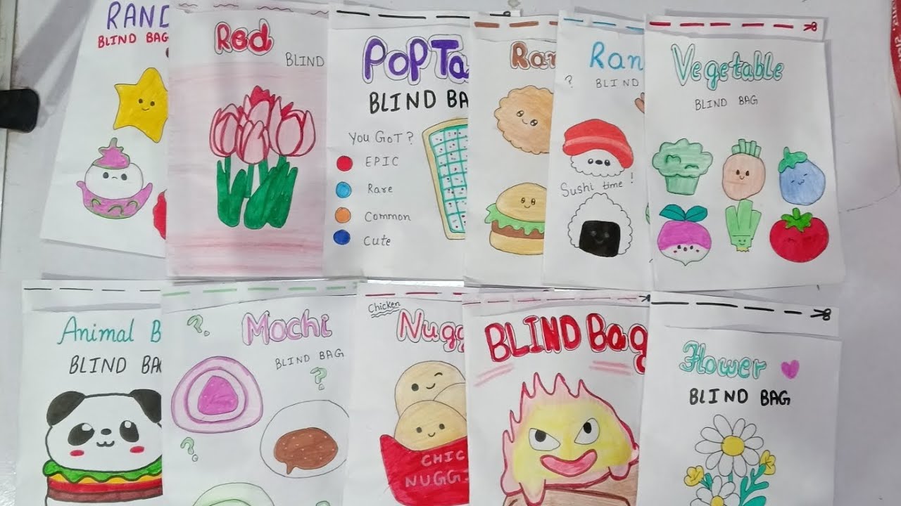 Paper diy 💸 blind bag compilation 💸 blind bag - YouTube