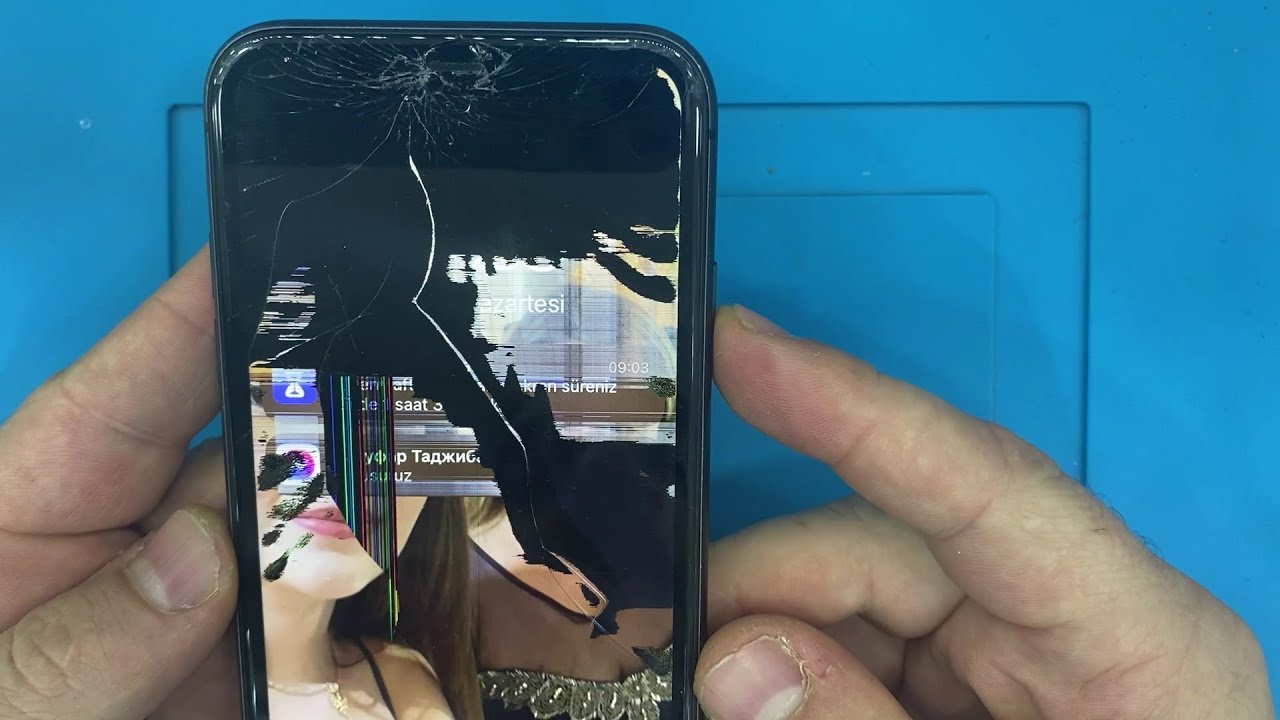 Destroyed iPhone 11 Screen Replacement / Phone Restore - YouTube
