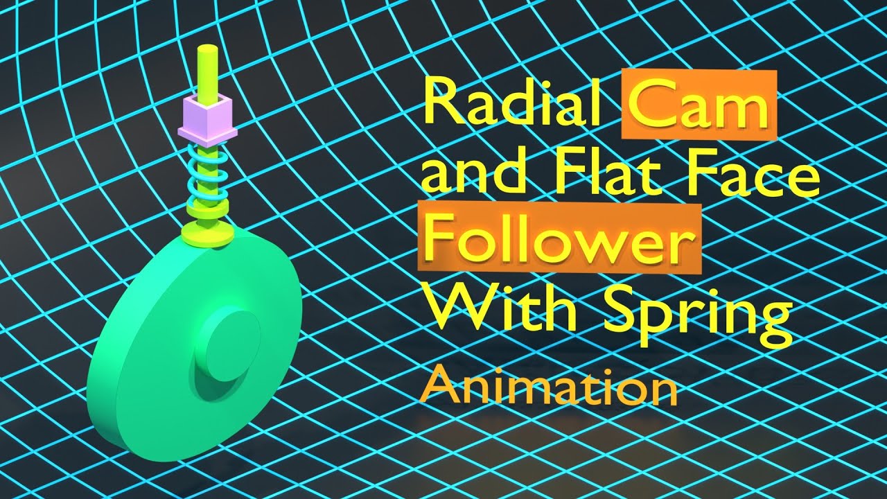 Radial Cam and Flat Face Follower With Spring - YouTube