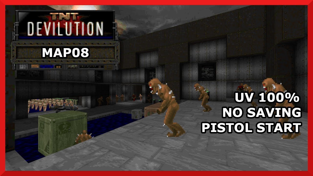 Final Doom TNT: Devilution UV 100% Map08 "Hydrogenics" - YouTube