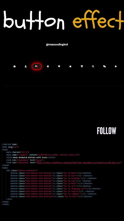 Button Effact Using Html Css Javascript Project Codingfrontend