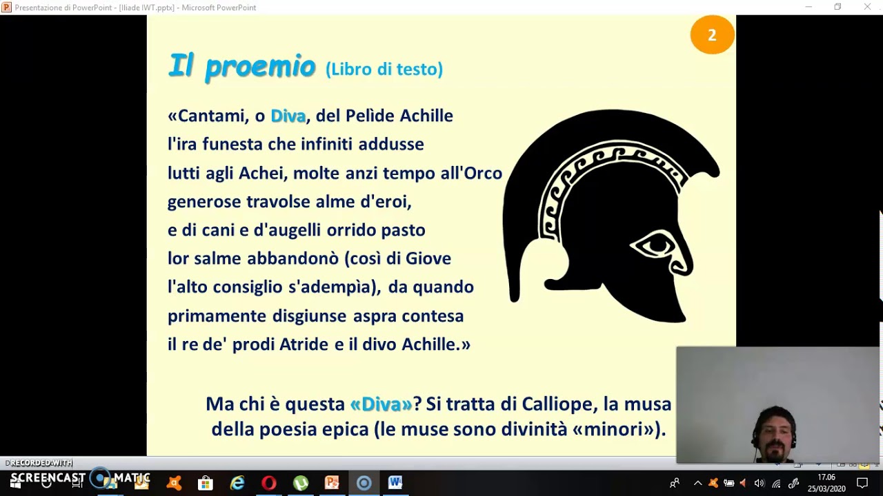 Classe 1^ - L'Iliade (il proemio). - YouTube