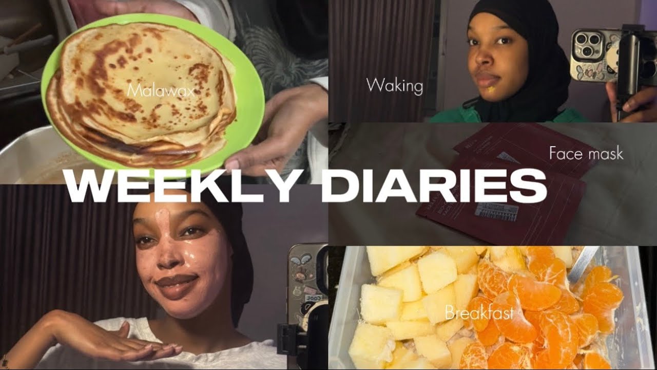 WEEKLY DIARIES.unboxing.breakfast.face mask.waking and more - YouTube