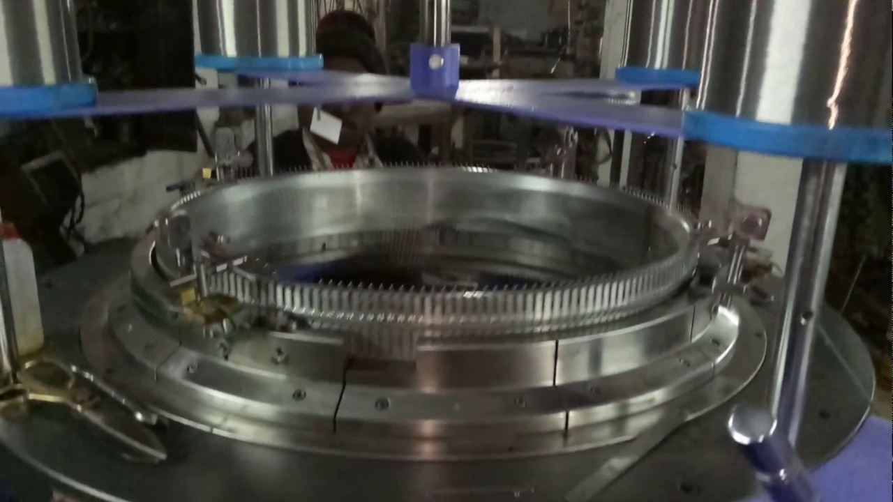 circular steel wire knitting machine - YouTube