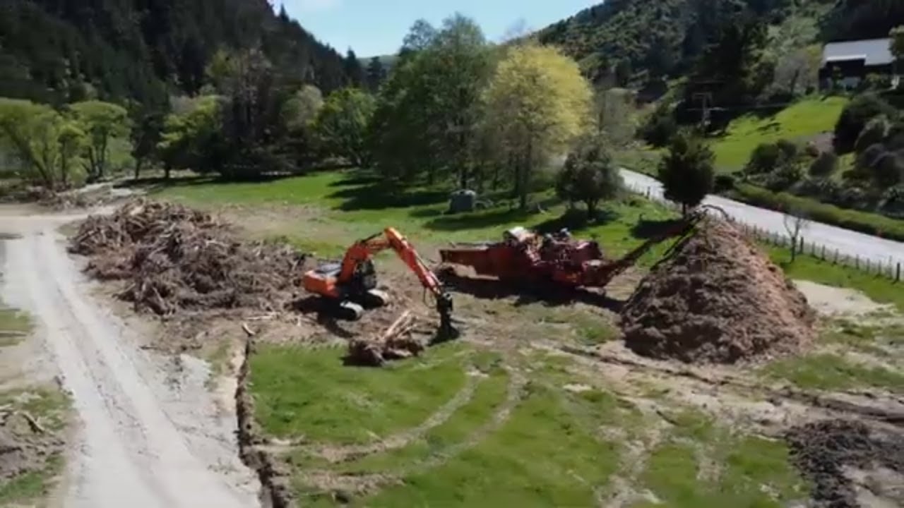 Clean vs contaminated forestry slash - YouTube