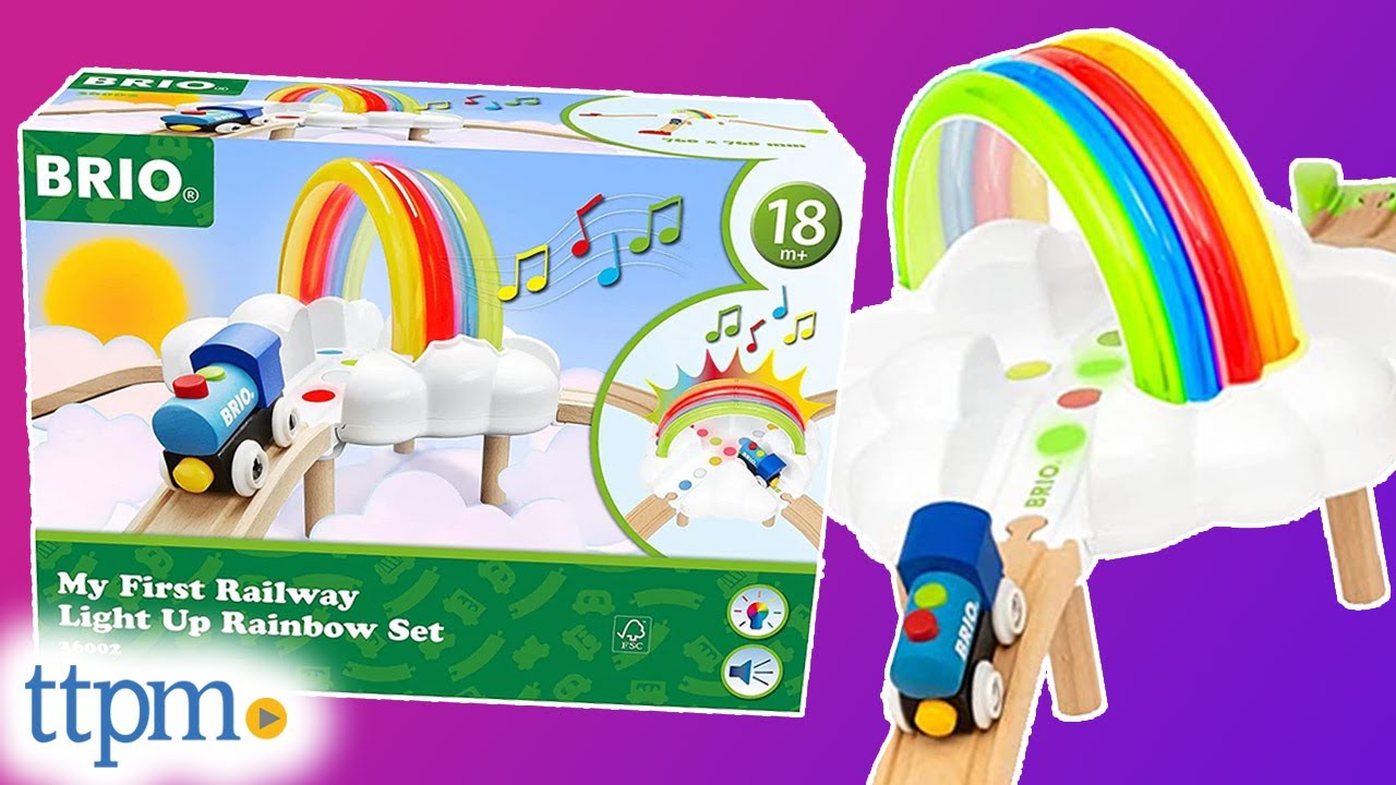 BRIO My First Railway Light Up Rainbow Set - YouTube