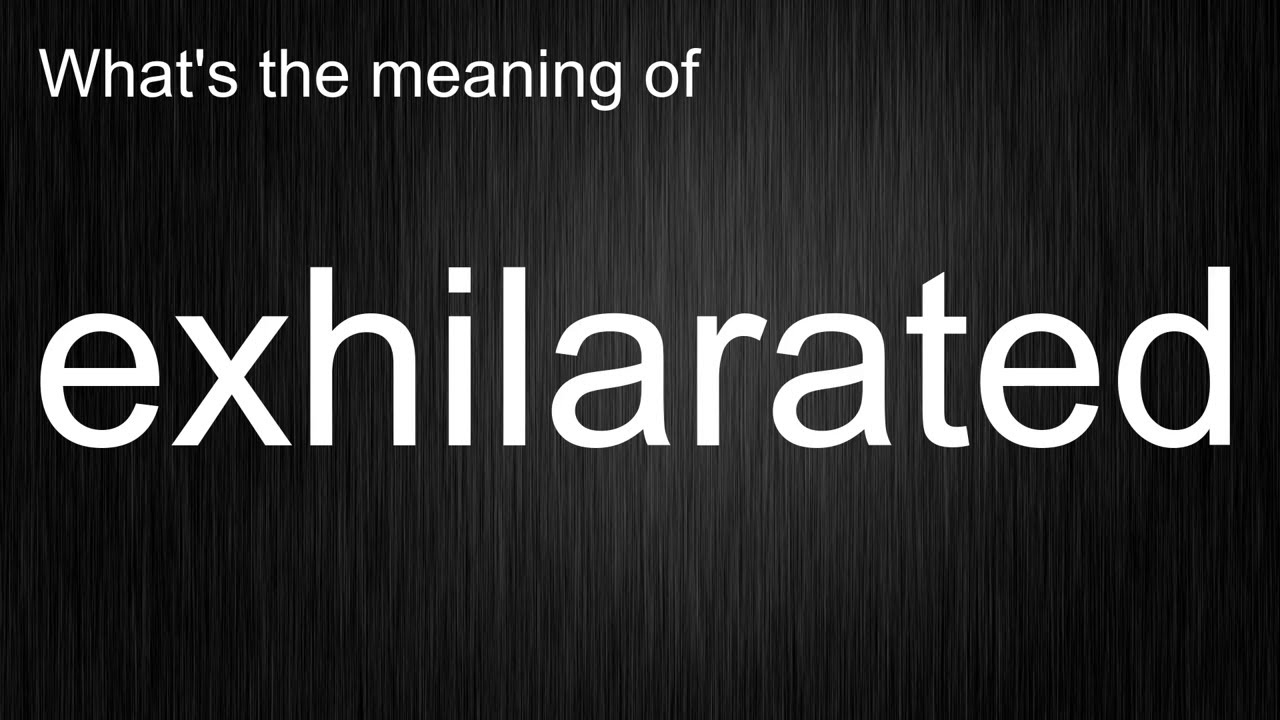 What's the meaning of "exhilarated", How to pronounce exhilarated ...