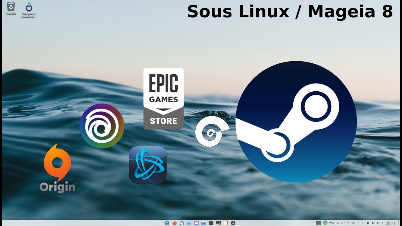 Les stores Epic, Ubisoft, origin sous linux via steam - YouTube