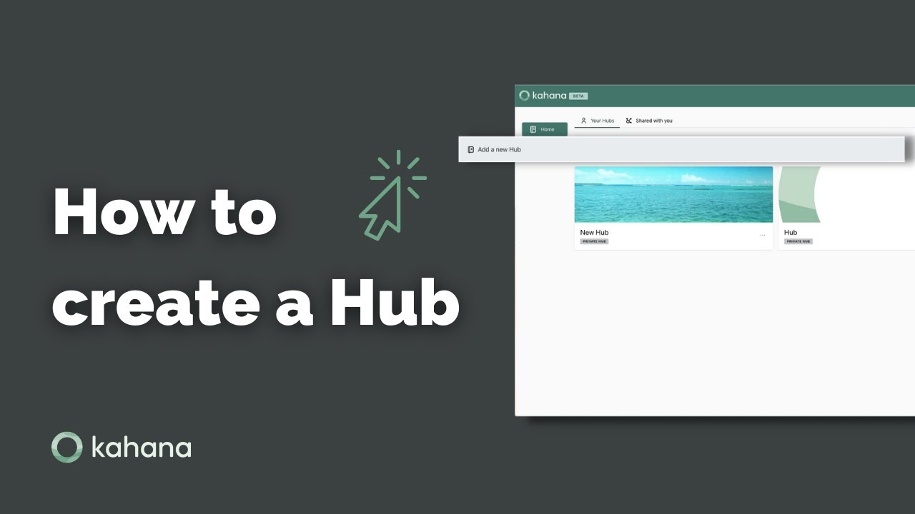 How to create a Hub | Kahana Academy - YouTube