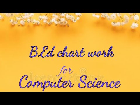 B.Ed Chart Works for Computer Science | Computer Science Chart Work for ...