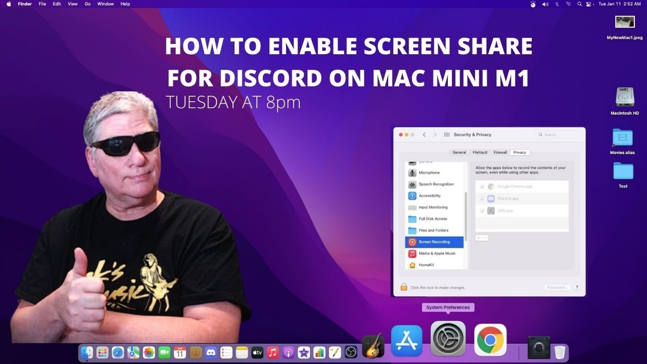 HOW TO ENABLE SCREEN SHARE FOR DISCORD ON MAC MINI M1 - YouTube