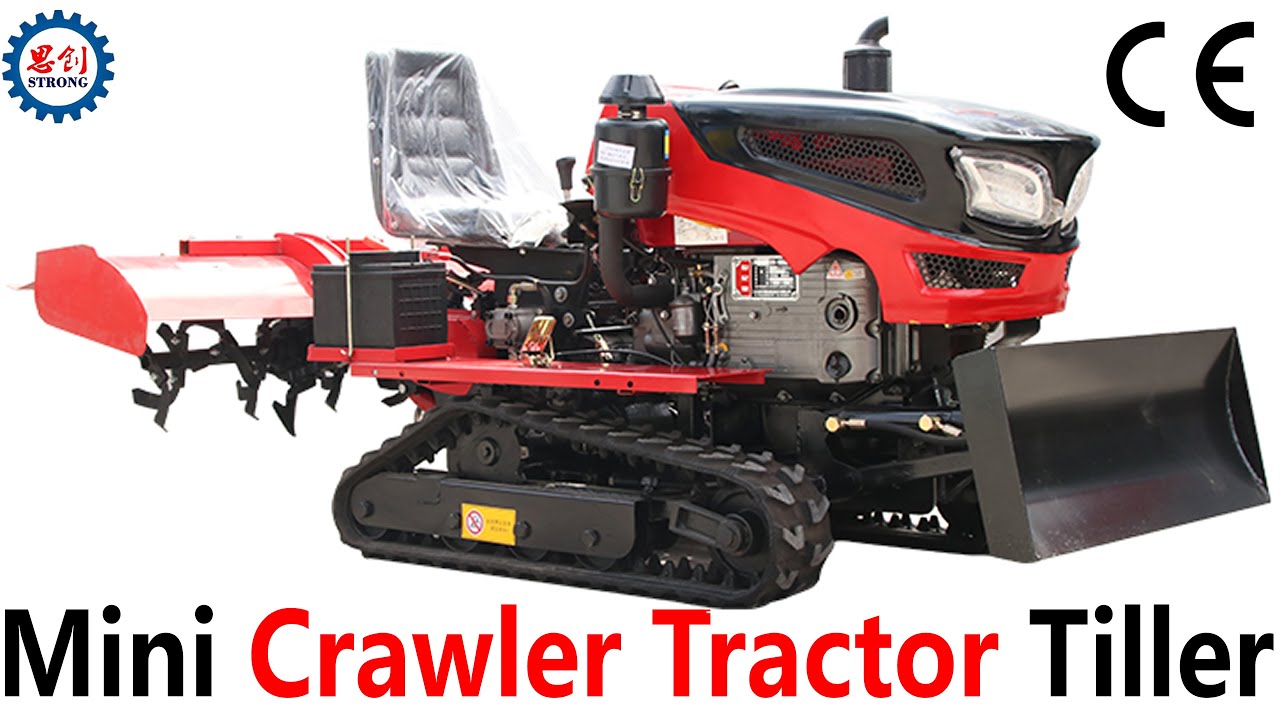Mini Crawler Tractor Tiller For Garden And Orchards Management - YouTube