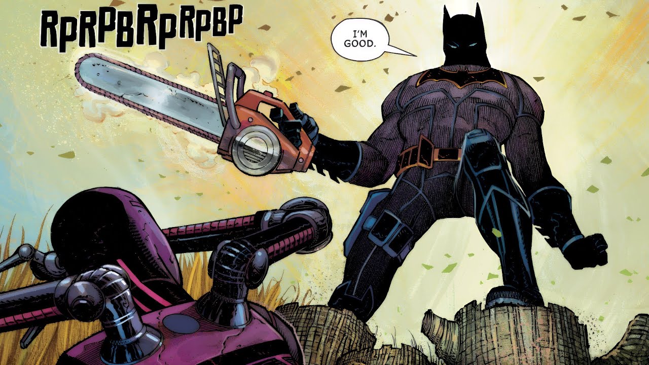 Batman Outgunned: Dark Knight Pulls Out The Chainsaw | Two-Face Returns ...