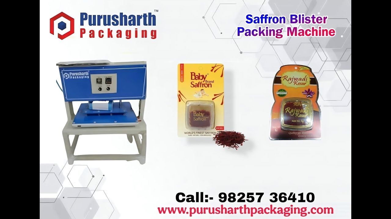 Saffron Blister Packing Machine - YouTube