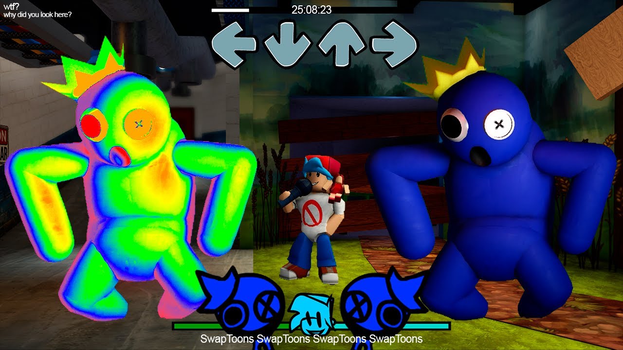 Rainbow Friends | Rainbow & Blue VS BF but | Friday Night Funkin Mod ...