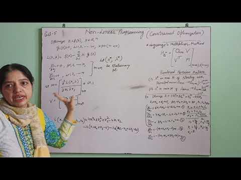 Non Linear Programming Constrained Optimization Lagrangian Multiplier Method part5 - YouTube