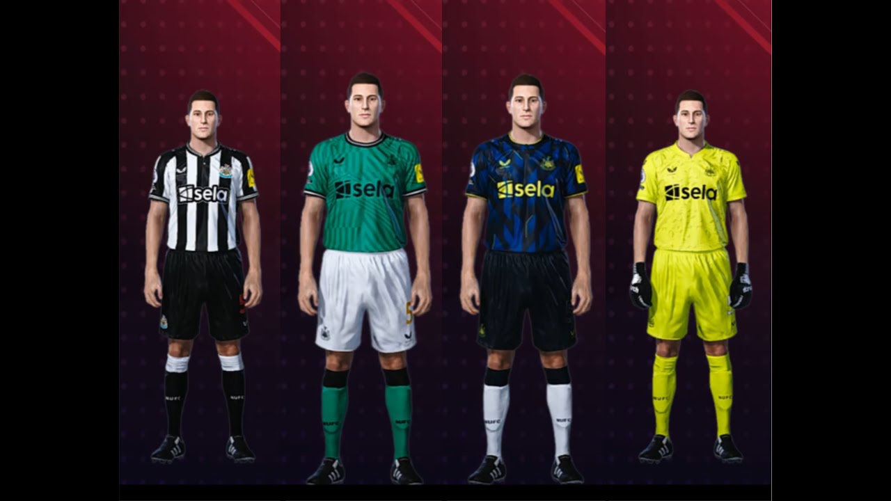 NEWCASTLE KITS PACK 2023/2024 FOR PES 2021(SIDER & CPK) - YouTube