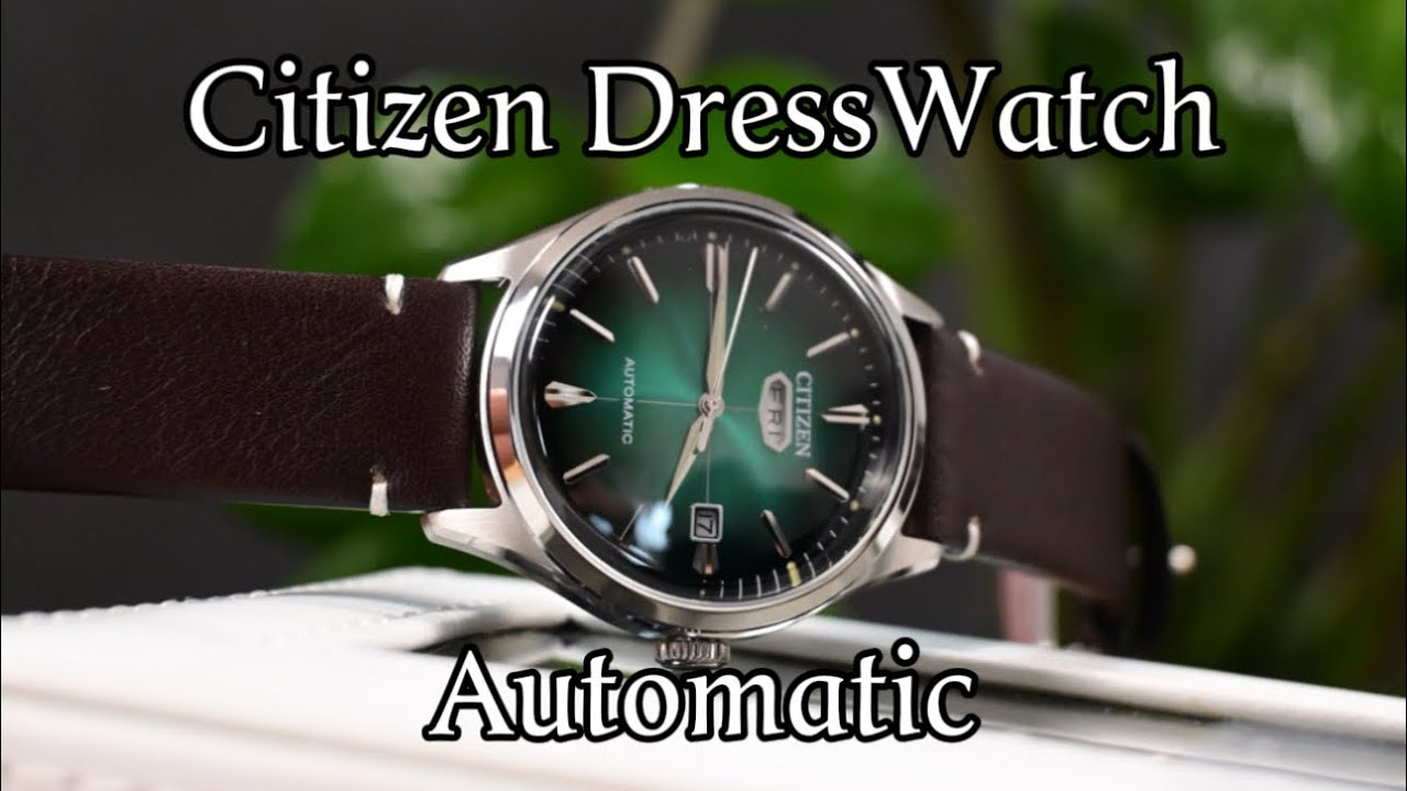 Citizen Automatic Green Dress watch /English Srt. - YouTube