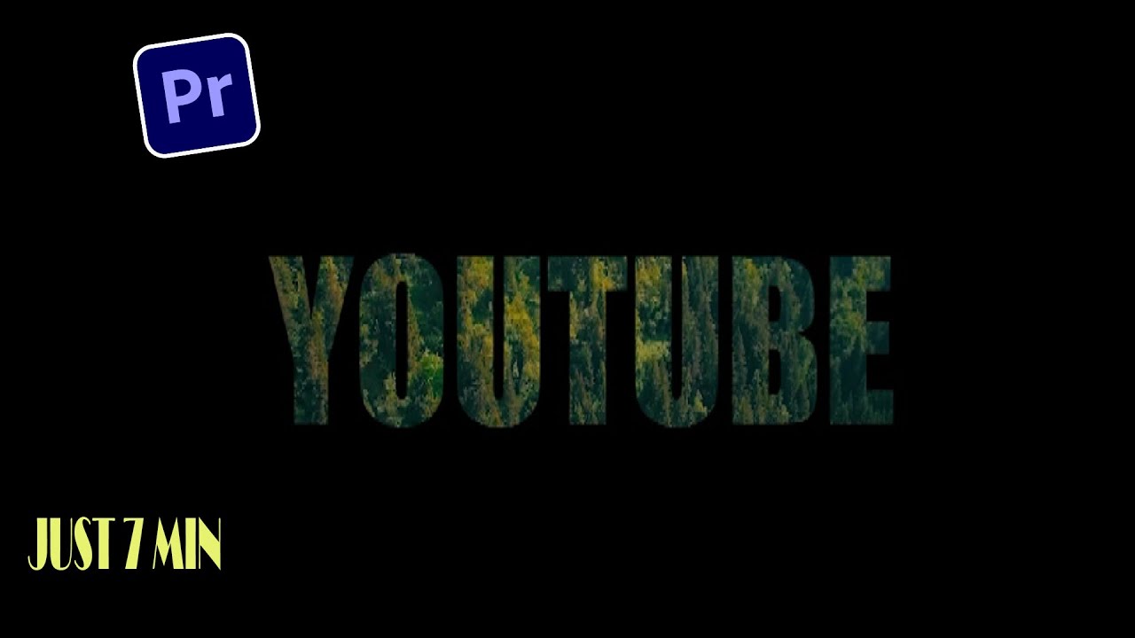 HOW TO PLACE A VIDEO INSIDE TEXT | Adobe Premiere Pro | CC Tutorial ...