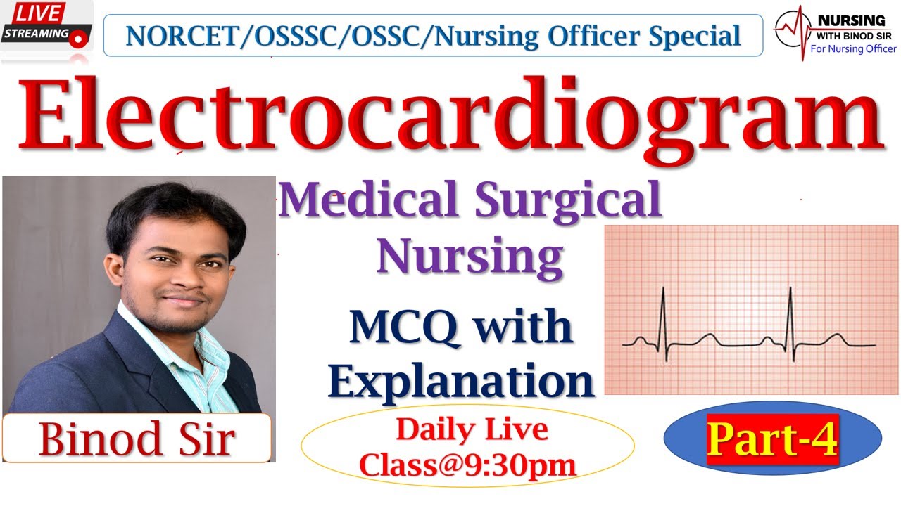 Electrocardiogram II ECG II Medical Surgical Nursing II Part-4 II MCQ ...