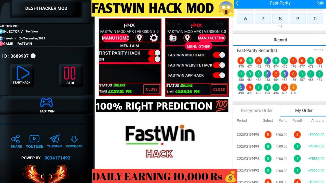 Fastwin game hack apk | Fastwin fast prity trick |Fastwin se paisa ...