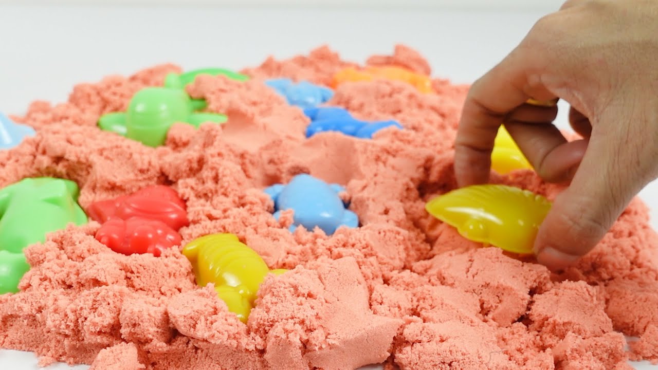 Satisfying I Make Video Animals kinetic Sand cutting ASMR - YouTube