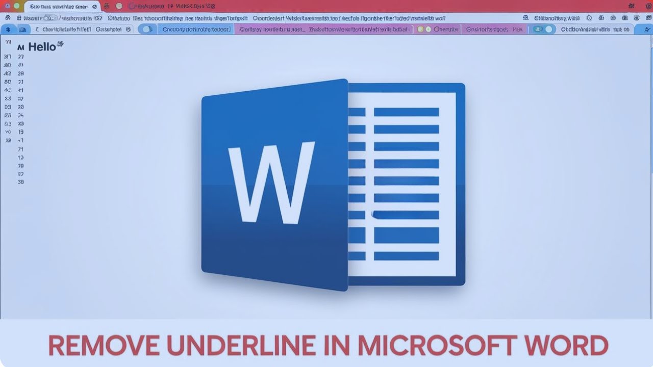 How To Remove Underline In Microsoft Word Tutorial - YouTube