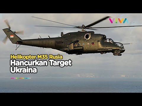 Gempur Ukraina, Helikopter Mi 35 Rusia Tembakkan Salvo Rudal Sebelum Lepas Landas