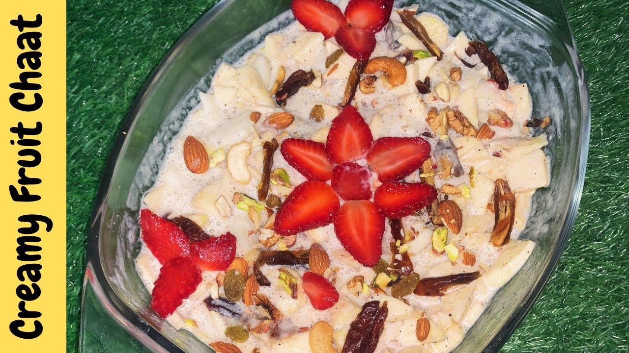 Cream Fruit Chaat Recipe| Creamy fruit chaat @TYKitchen ...