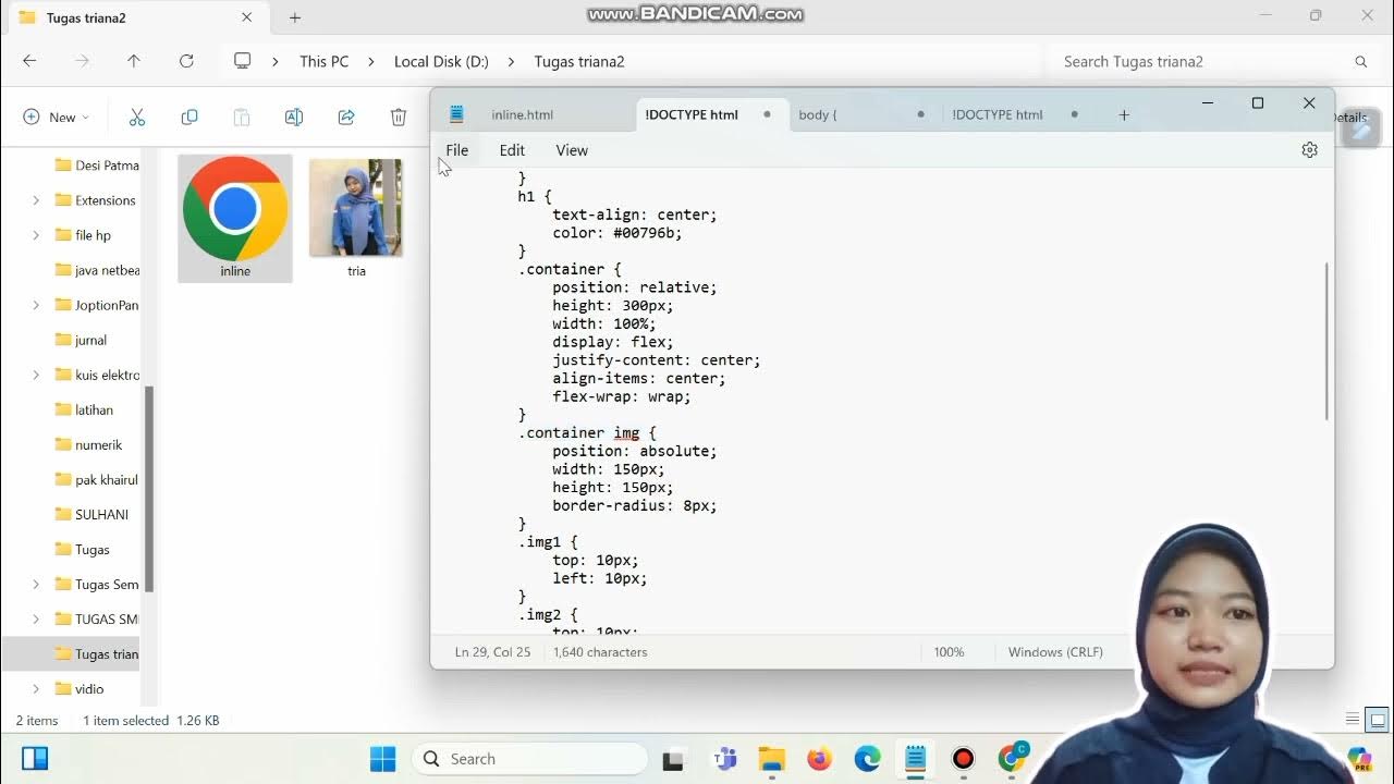 CODE HTML MENGGUNAKAN INLINE CSS, INTERNAL CSS DAN EXSTERNAL CSS - YouTube