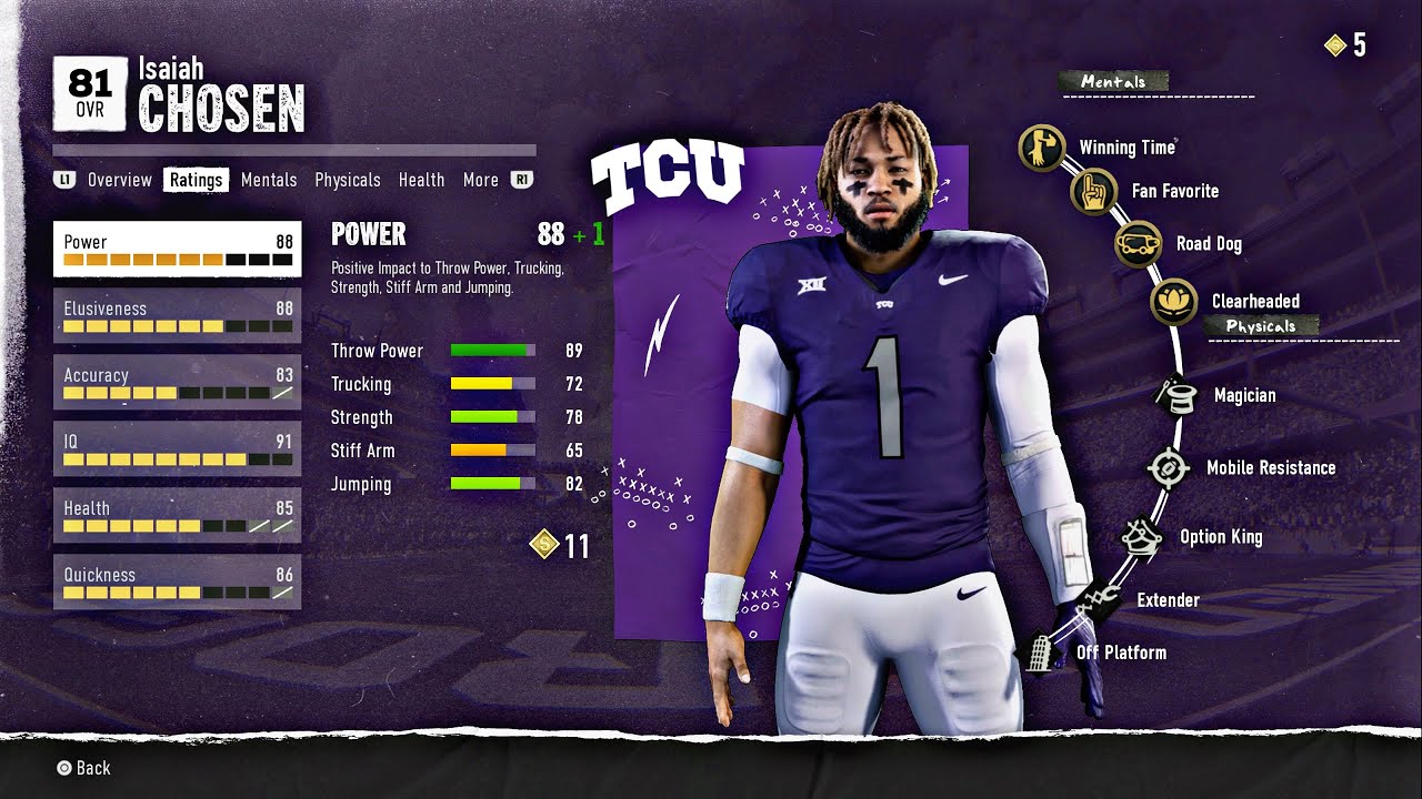 College Football 25 Road To Glory 5 Star Elite Recruit Isaiah Chosen ...