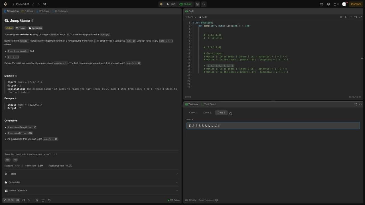 Leetcode #45 Jump Game II - YouTube