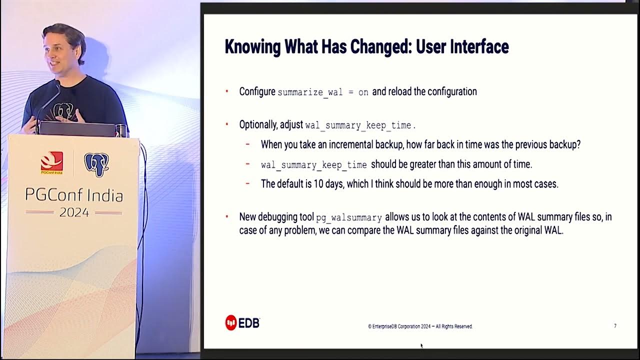PGConf India 2024 - Incremental Backup for PG17 by Robert Haas (EnterpriseDB) - YouTube