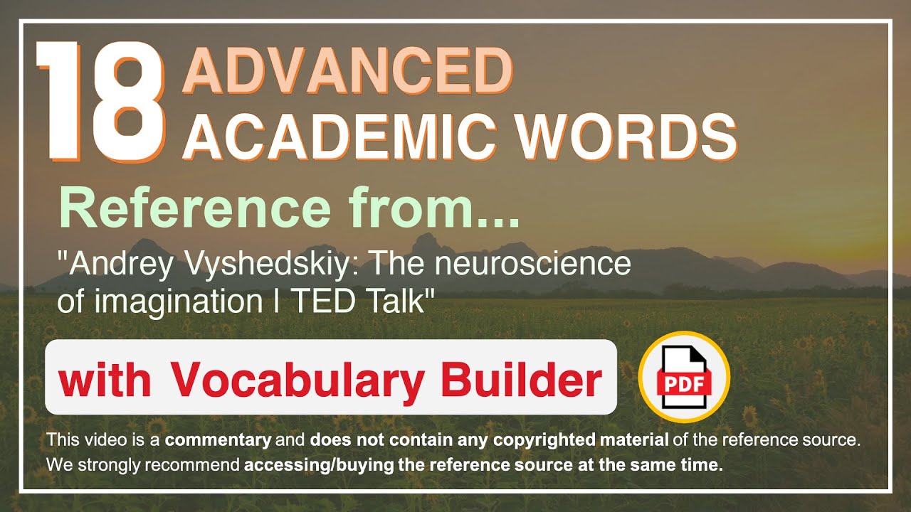 18 Advanced Academic Words Ref from "Andrey Vyshedskiy: The ...