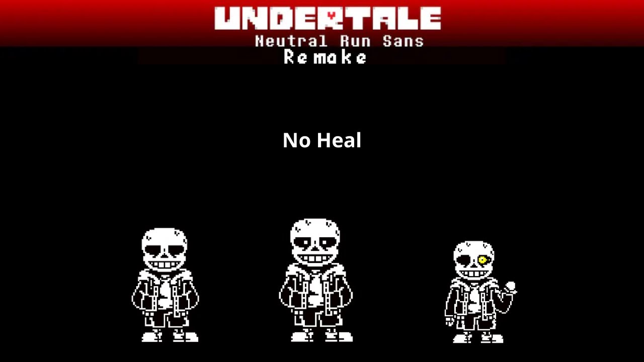 Undertale neutral sans remake phase 2 no heal - YouTube