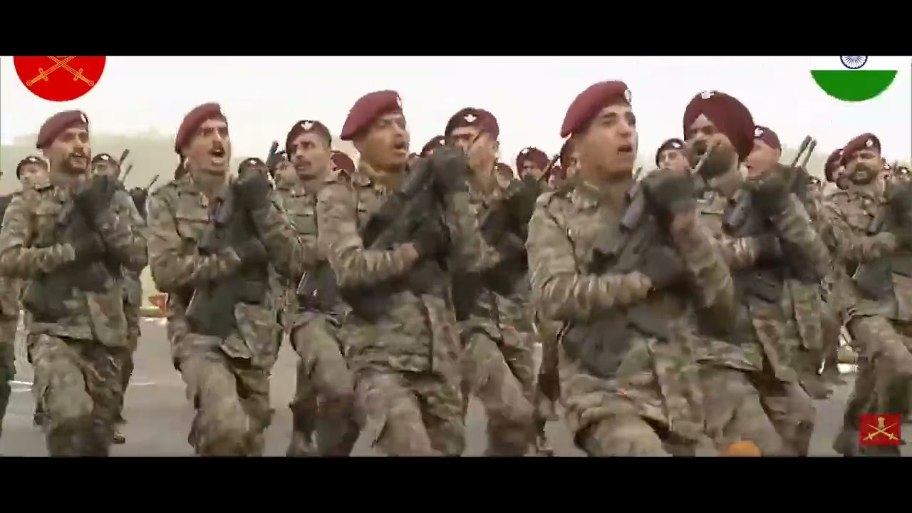 PARA COMMANDO PARADE army day in new combat - YouTube