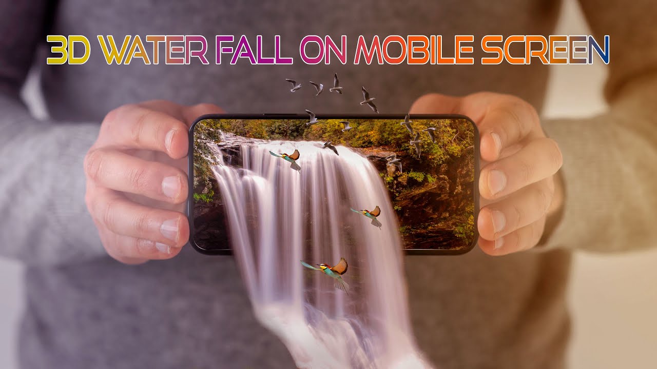 3D Waterfall Photo Manipulation on Mobile and 3D Pop Out Effect In ...