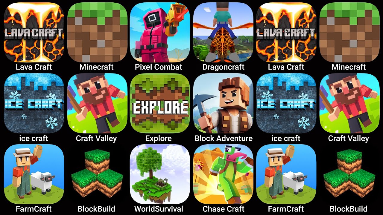 Lava Craft,Minecraft,Pixel Combat,Dragoncraft,Ice Craft,Craft Valley ...
