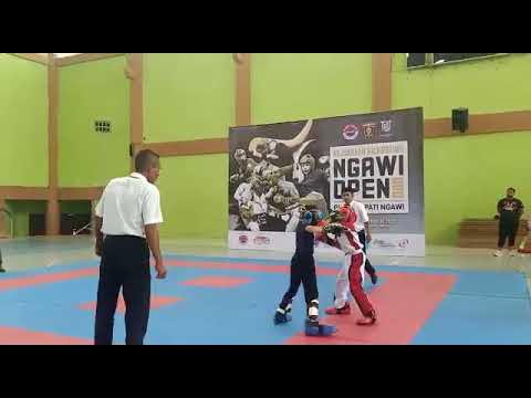 Hafizh Alfiandra Endani (Merah)-Ronde 1 Point Fighting Kickboxing NGAWI OPEN - YouTube
