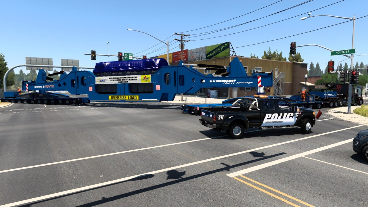 Pilot Car/Police Car Escorts | Convoy Time | American Truck Simulator ...