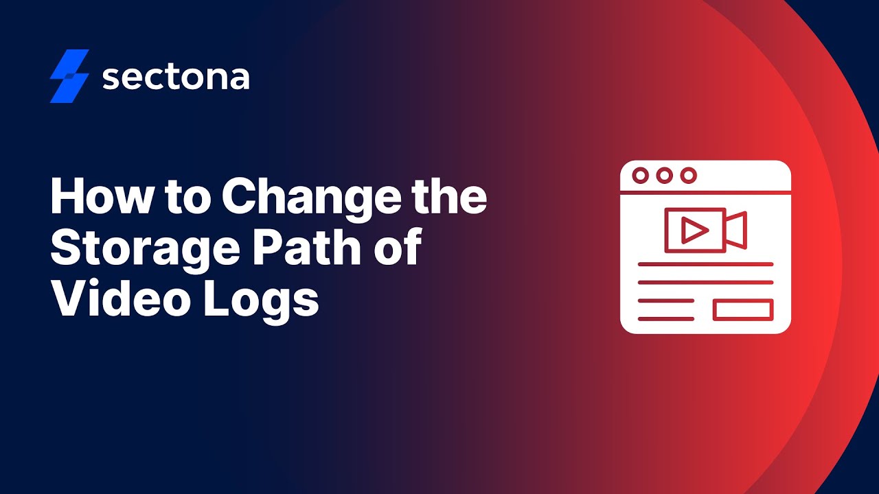 How to Change the Storage Path of Video Logs - YouTube