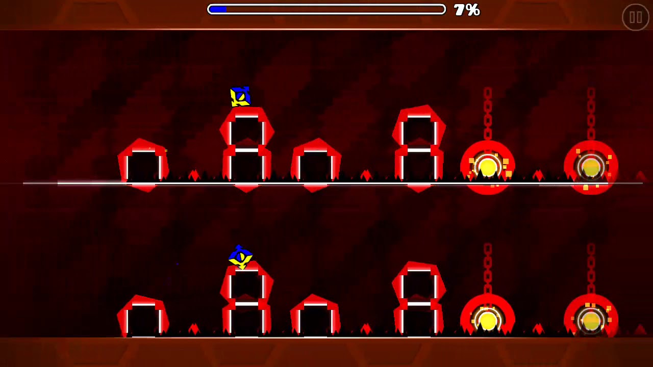 2 player with my cousin (geometry dash game play) - YouTube