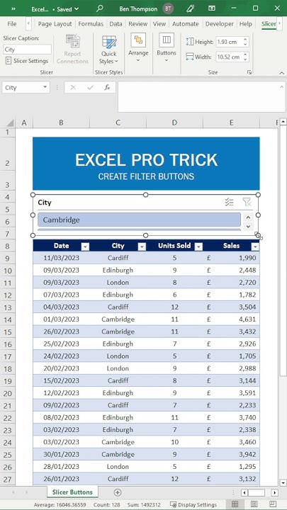 Excel Tutorial: How to Add Filter Buttons to the Top of Your Worksheet ...