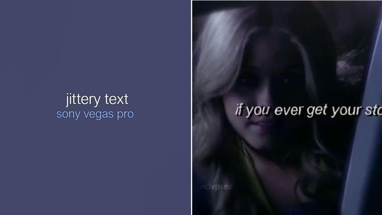 jittery text - vegas pro tutorial - YouTube