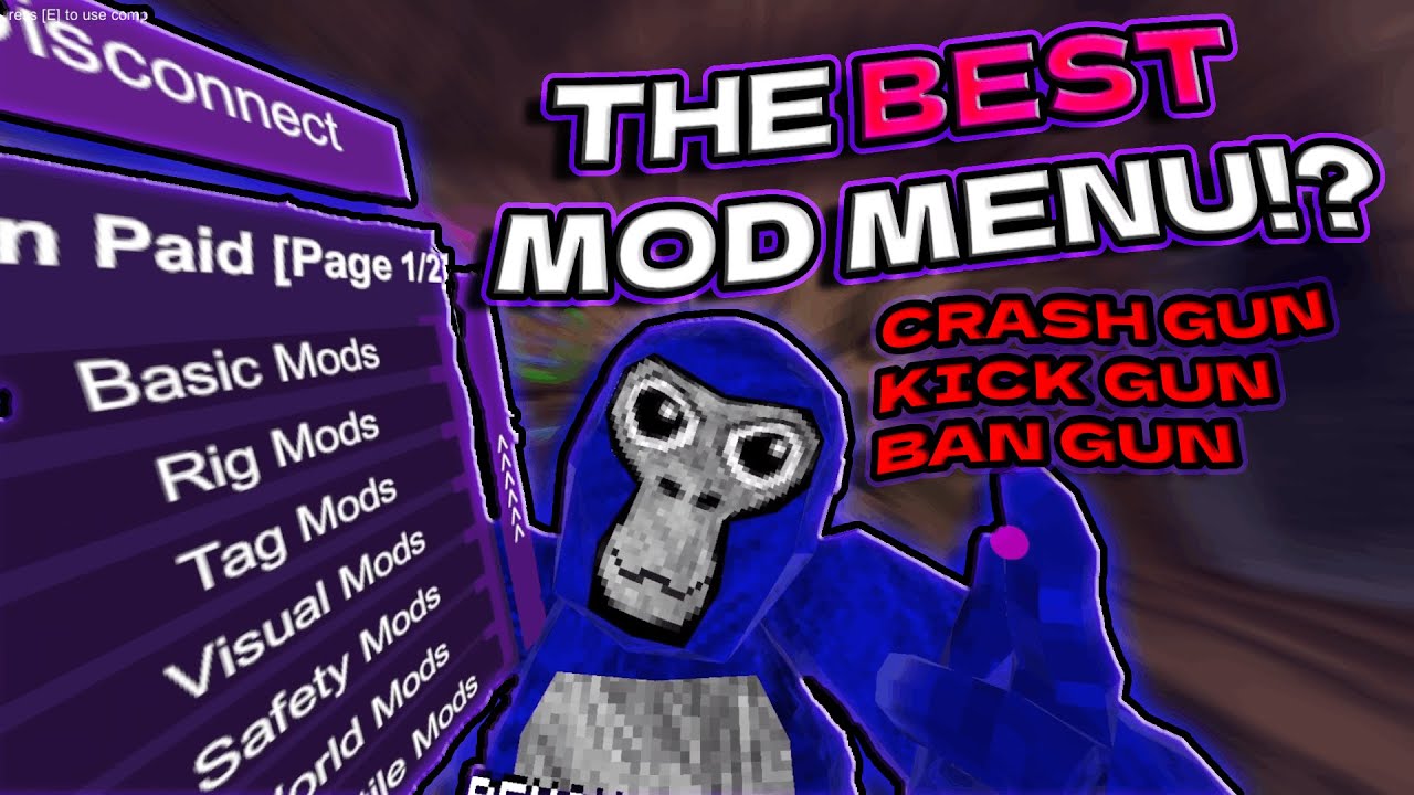 A MENU With A BAN GUN!? | Gorilla Tag Mods - YouTube