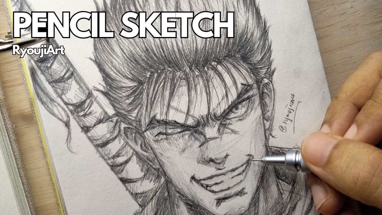Speed Drawing Guts Berserk Pencil Art - YouTube