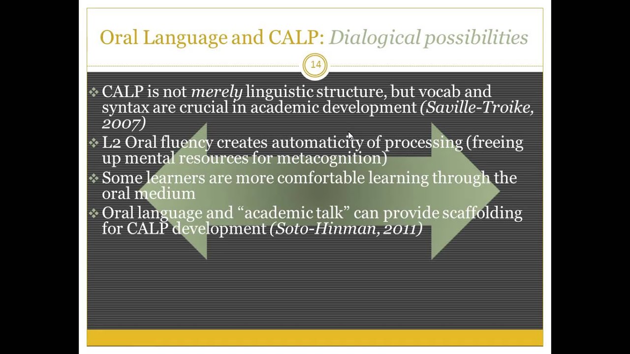 An Oral and Conceptual Framework for L2 Academic Language Development ...