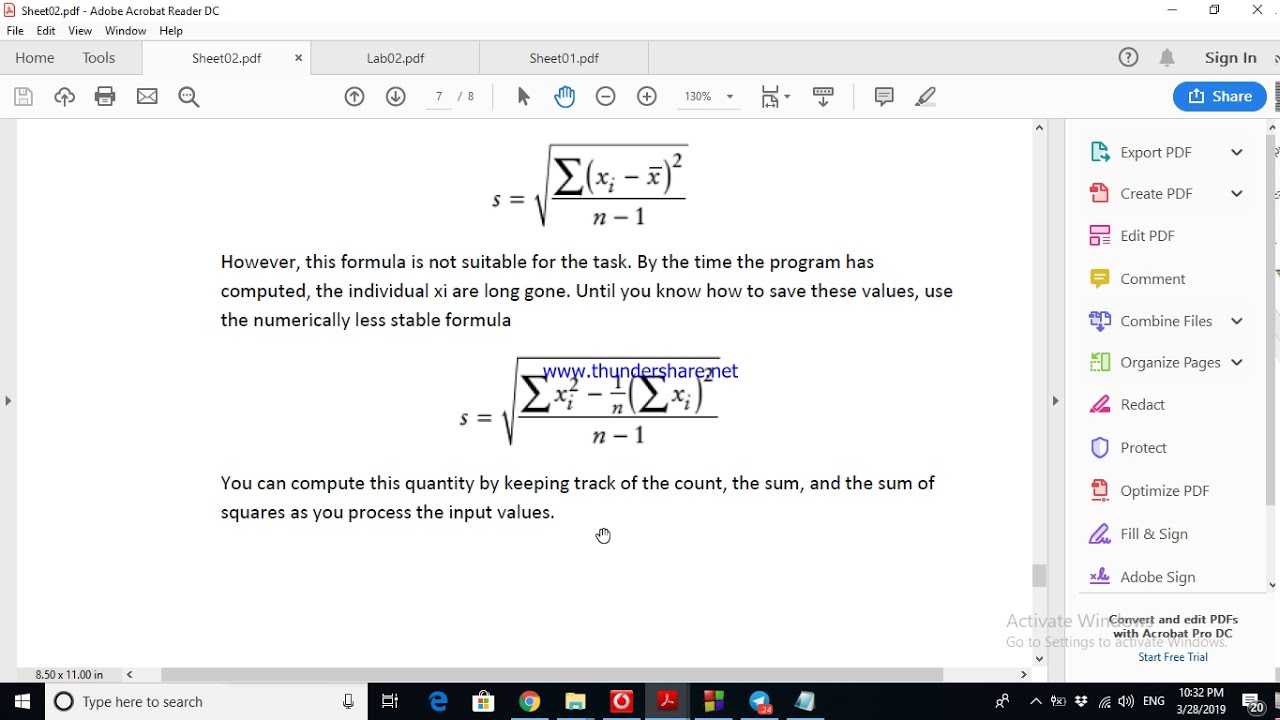 calc standard deviation C++ - YouTube