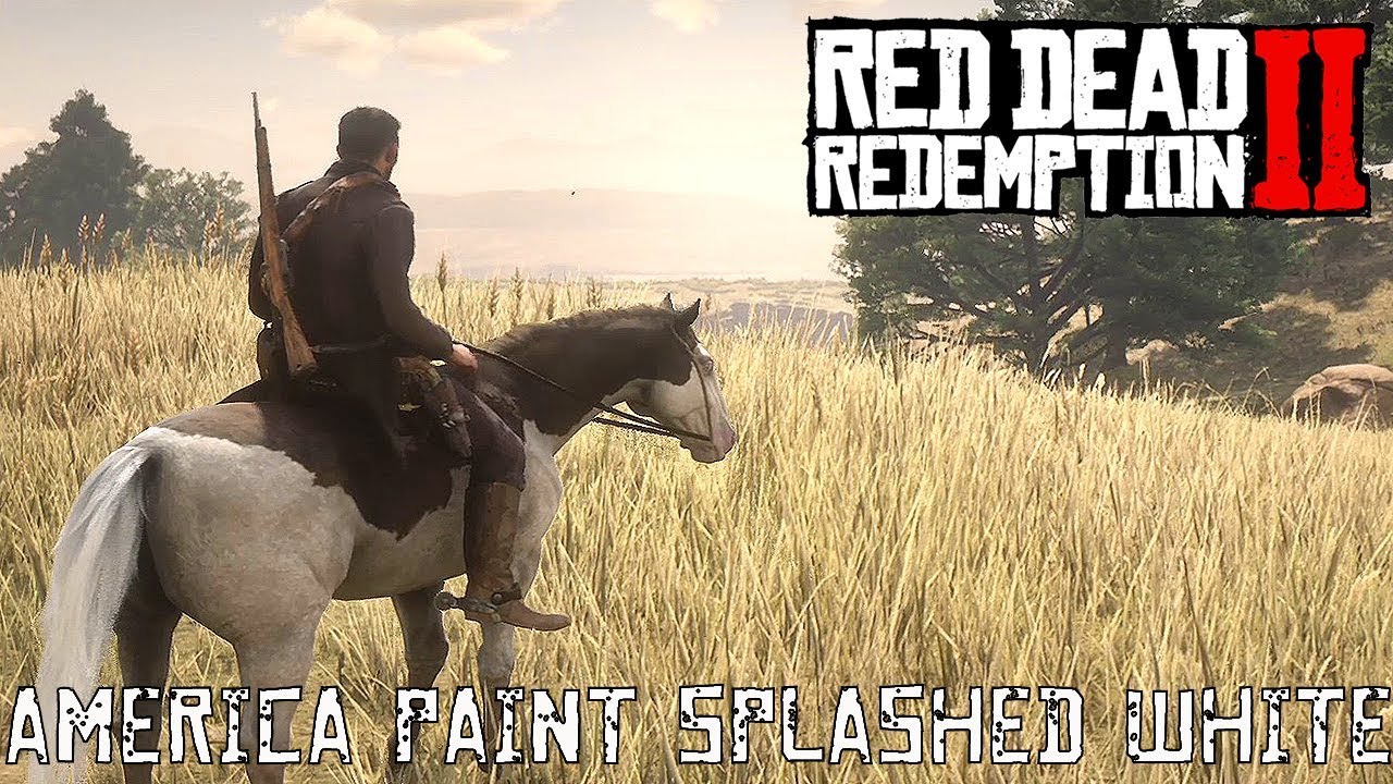 Red Dead Redemption 2 - Ultra Rare Horse - America Paint Splashed White ...