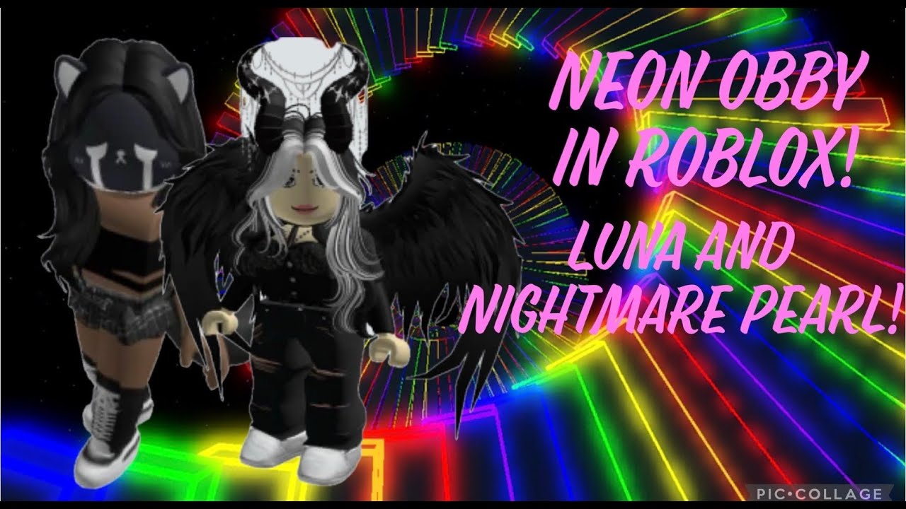 Neon obby on Roblox with Luna and NightmarePearl! - YouTube